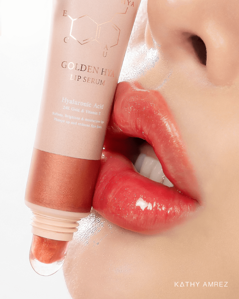 [1 แถม 1] KATHY GOLDEN HYA LIP SERUM (ลิปทองคำสักปากแถมฟรีแปรงมินิ ...